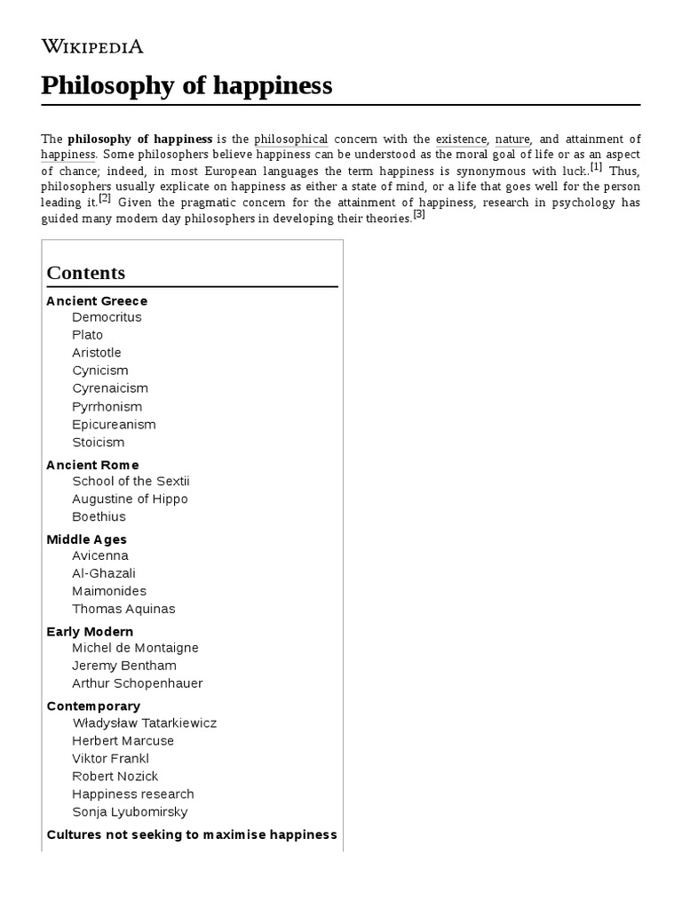 Philosophy of Happiness: Ancient Greece | PDF | Stoicism | Happiness