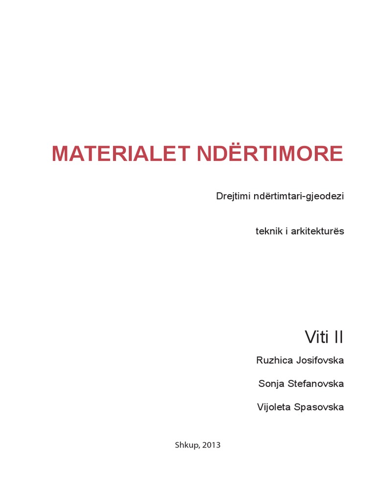 Materialet Ndertimore II PDF | PDF