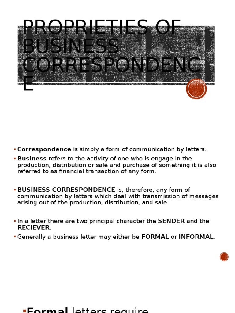 Business Correspondence (Autosaved) | PDF | Communication | Semiotics