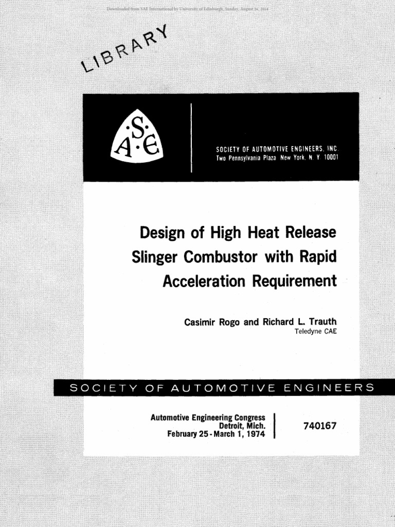 Design of High Heat Release Slinger Combustor With Rapid Acceleration ...