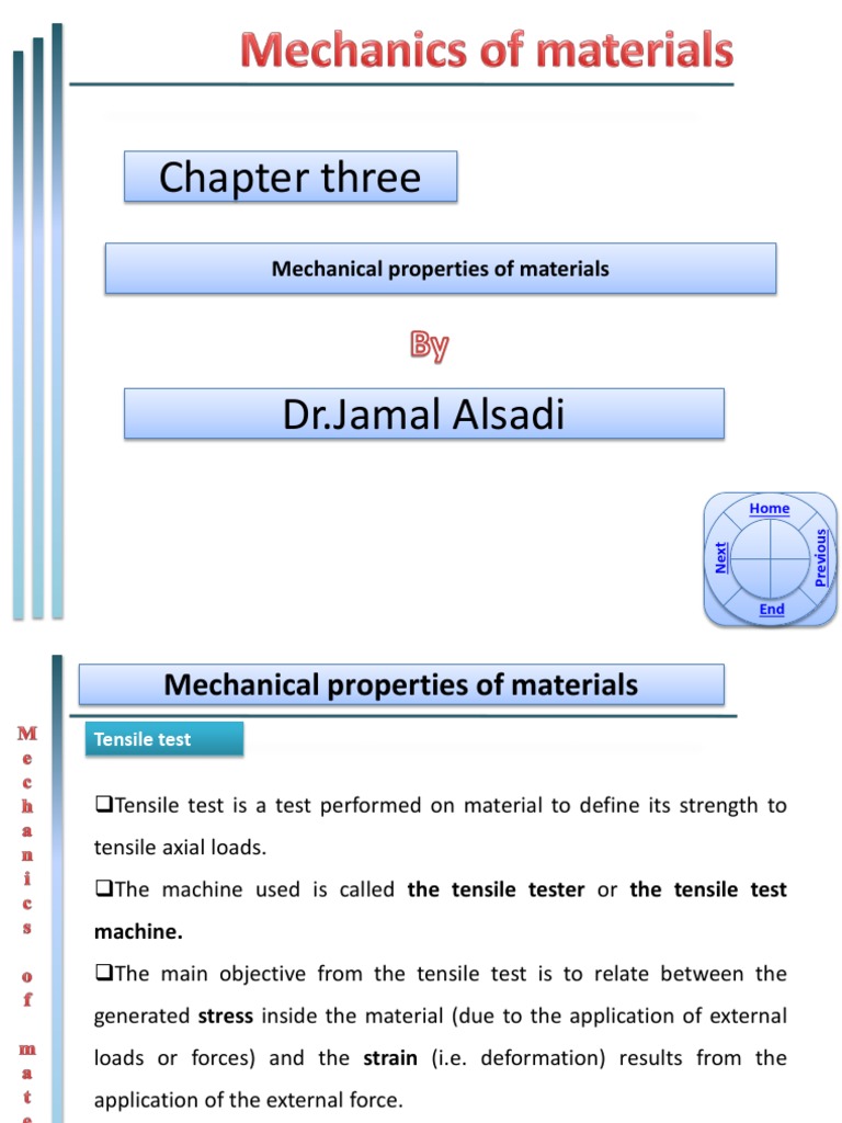 Chapter Three: Mechanical Properties of Materials | PDF | Deformation ...