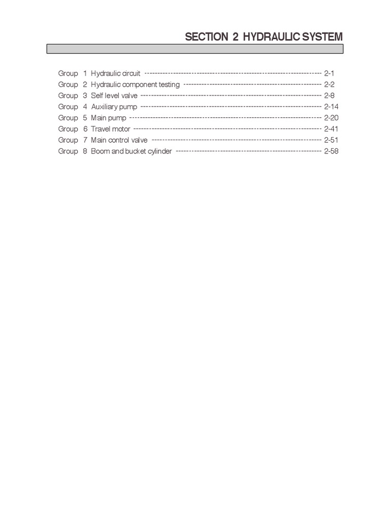 Section 2 Hydraulic System | PDF | Pump | Machines
