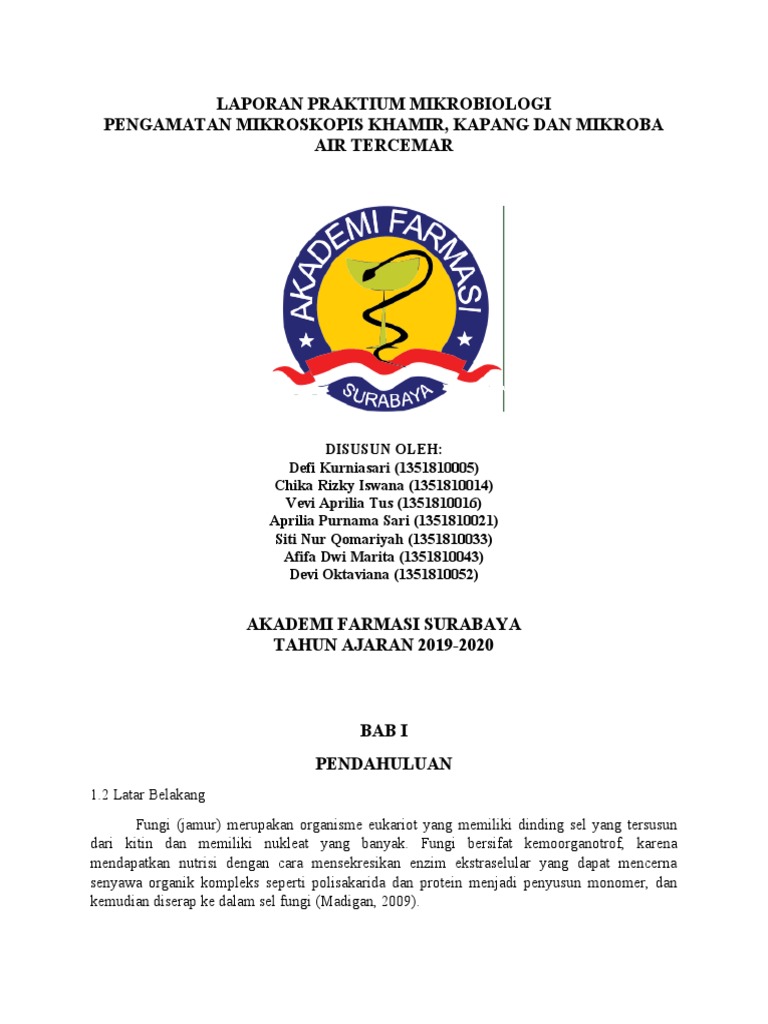 Pengamatan Mikroskopis Khamir, Kapang Dan Mikroba Air Tercemar | PDF