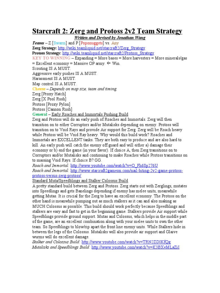 Starcraft 2 Strategies | PDF | Warrior | Fictional Species And Races