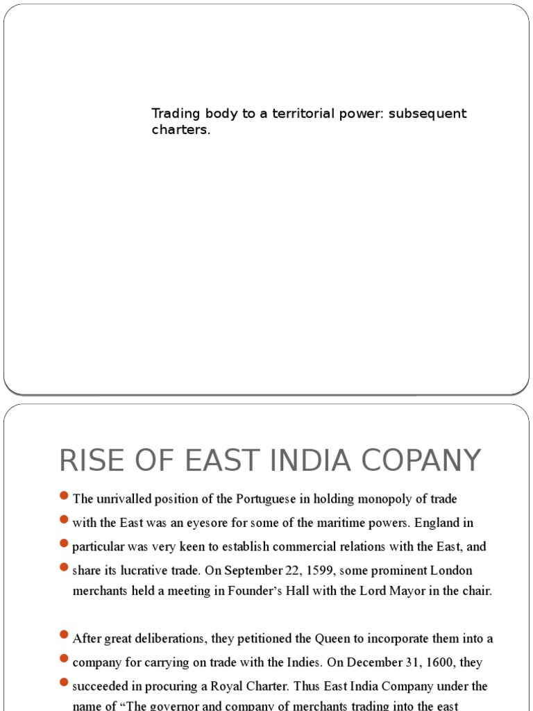 The Evolution of the East India Company: From Trading Body to ...