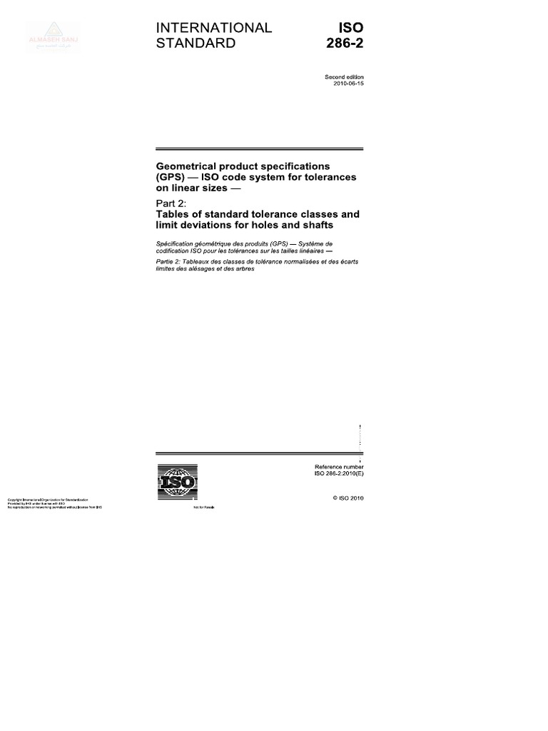 Iso 286-2 | PDF