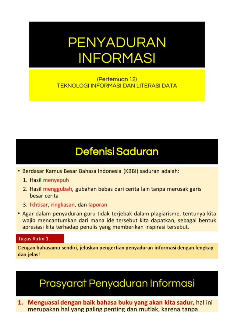 (Pertemuan 12) PENYADURAN INFORMASI PDF | PDF | Karier & Perkembangan