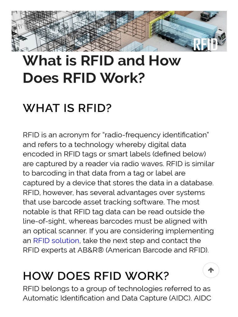 What Is RFID and How Does RFID Work - AB&R® | PDF | Radio Frequency ...