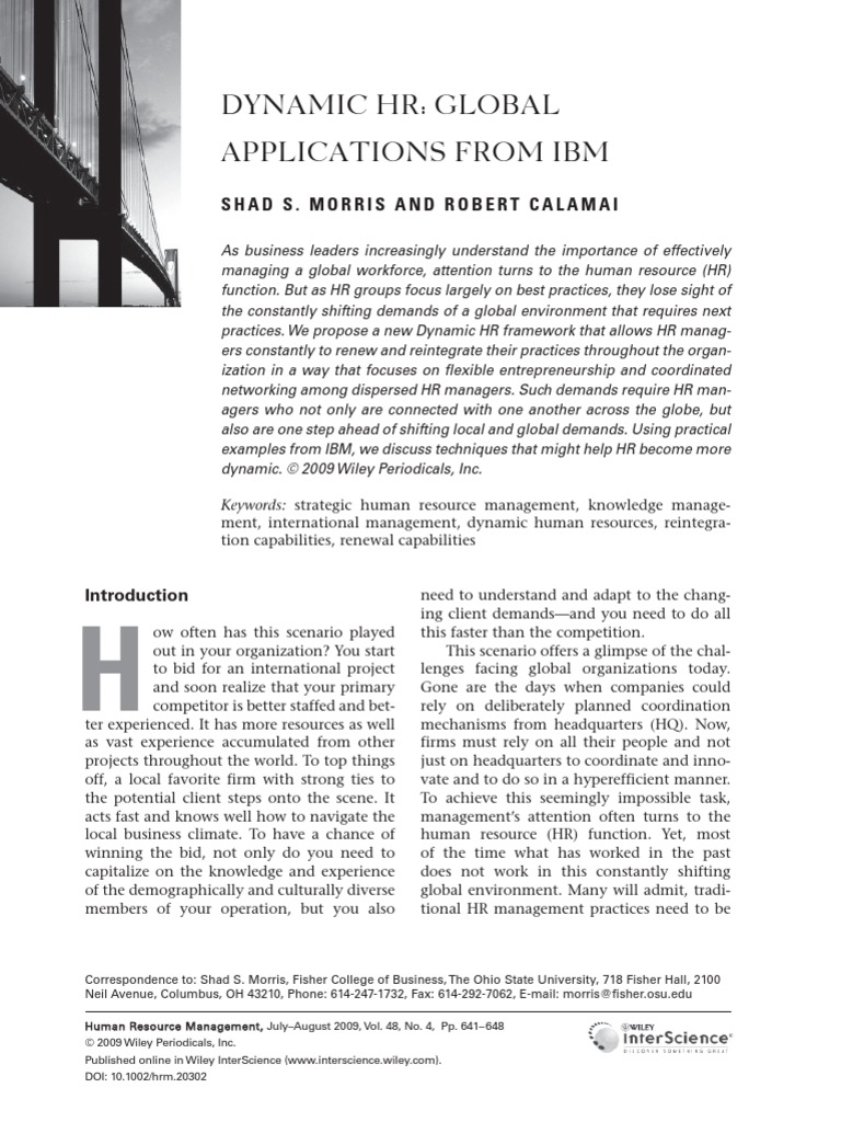 Dynamic HR - Global Applications From IBM | PDF | Human Resource ...