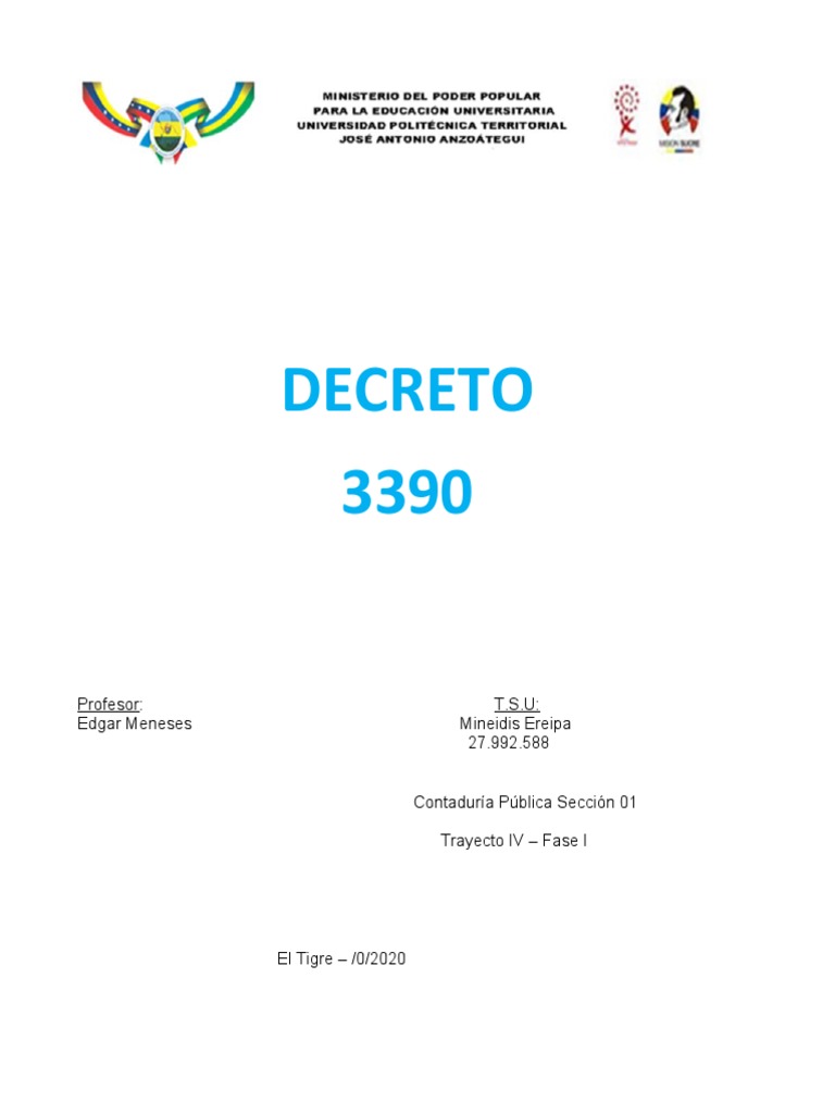 Informe Decreto 3390 | PDF | Software libre | Administración Pública