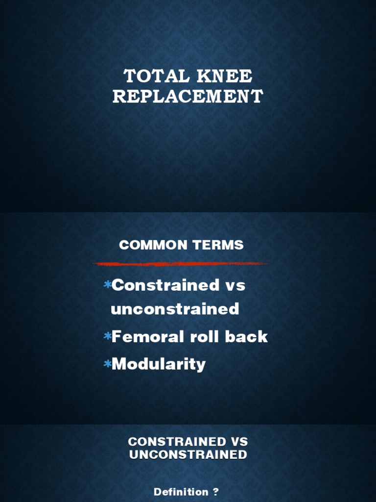 Total Knee Replacement Pdf Knee Musculoskeletal System