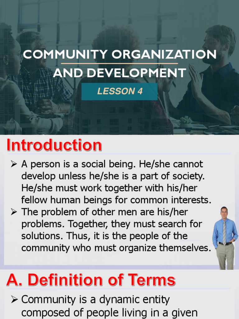 Community Organization and Development: Lesson 4 | PDF | Community ...