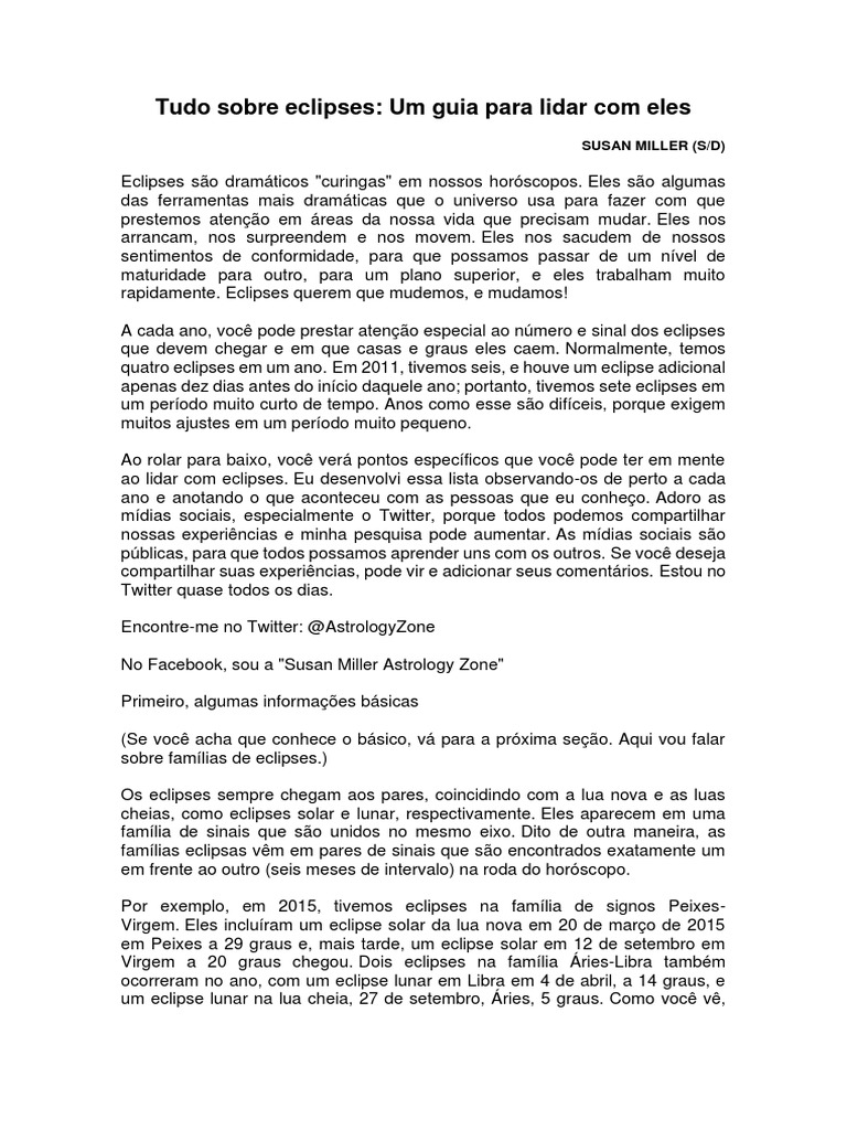 Tudo Sobre Eclipses - Um Guia para Lidar Com Eles | Download grátis PDF | Eclipse | Lua