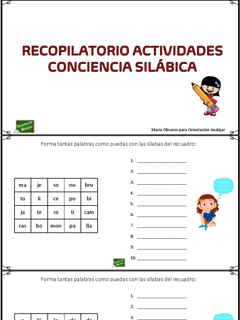 Actividades de Conciencia Silábica | PDF | Naturaleza