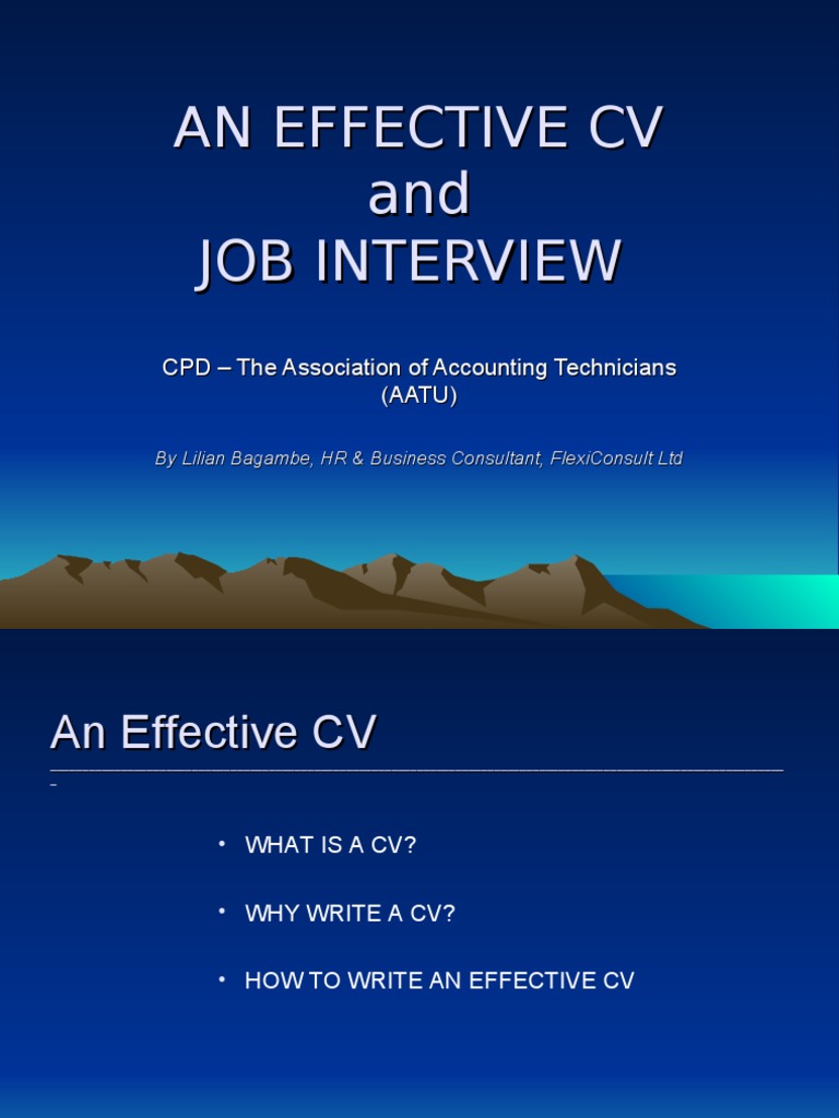 Effective CV and Interview Skills | PDF | Job Interview | Résumé