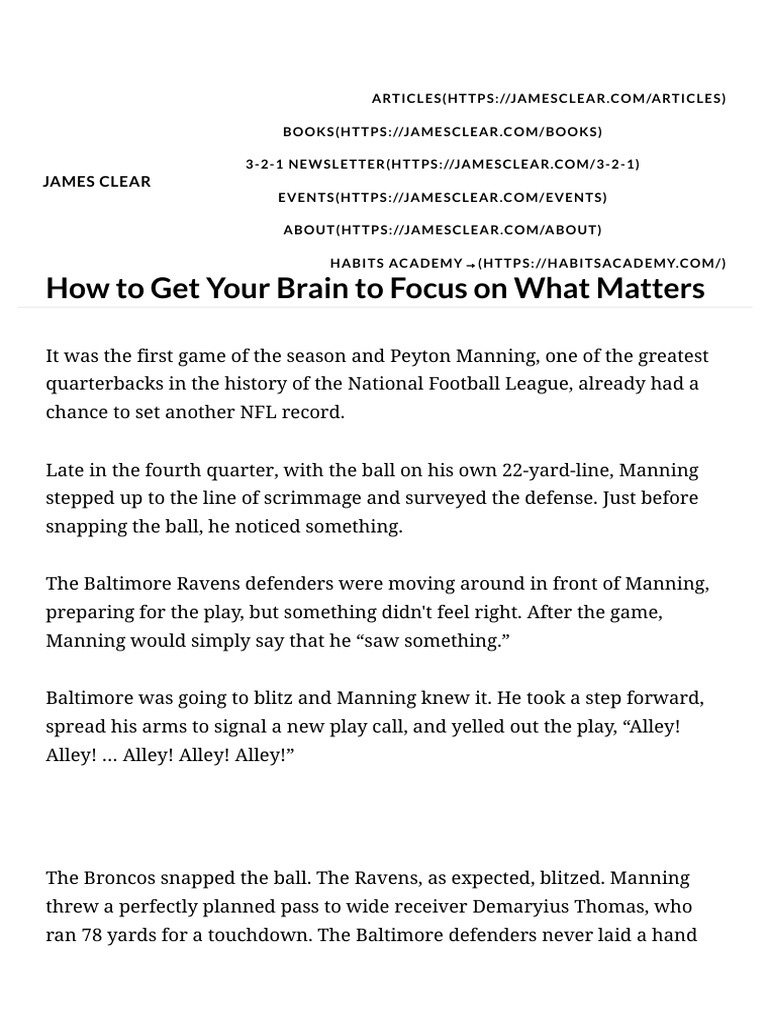 Selective Attention: How To Get Your Brain To Focus On What Matters ...