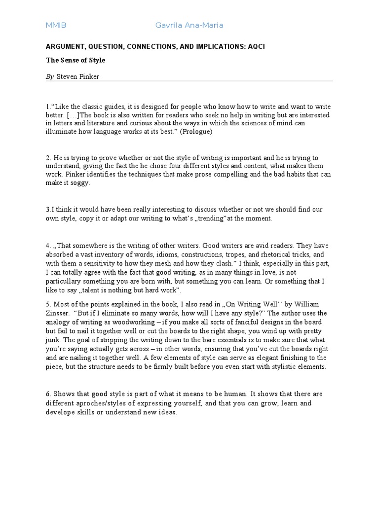 By Steven Pinker: The Sense of Style | PDF