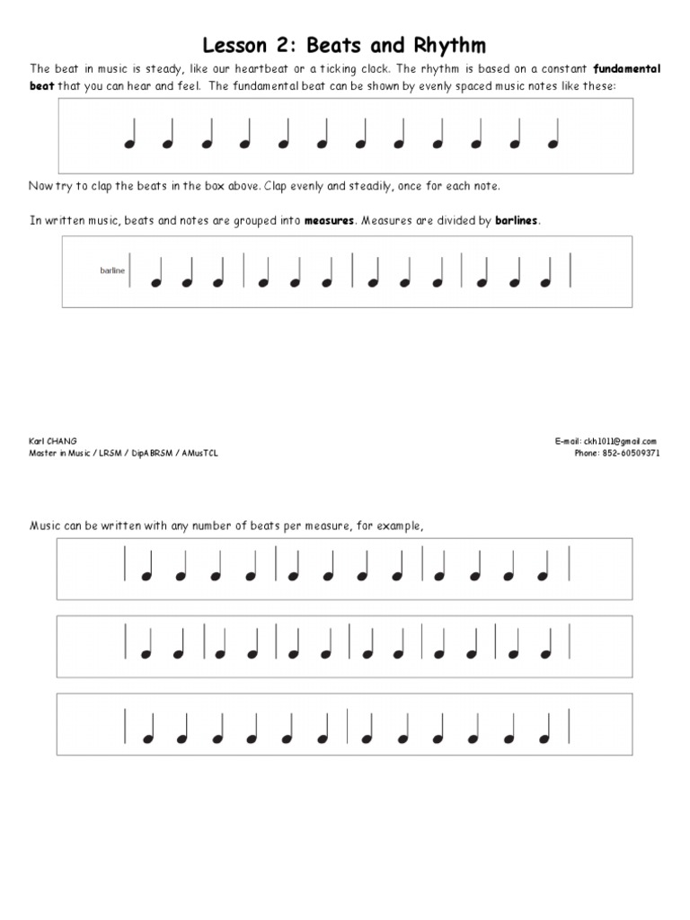 Understanding Beats and Rhythm in Music | PDF