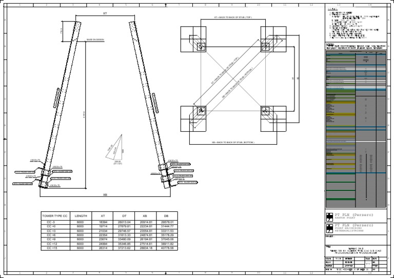 Transmission Tower Stub Design Specifications | PDF | Insulator ...