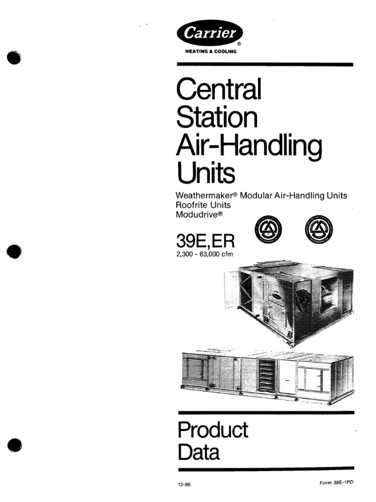 Air-Handler Carrier 39b | PDF