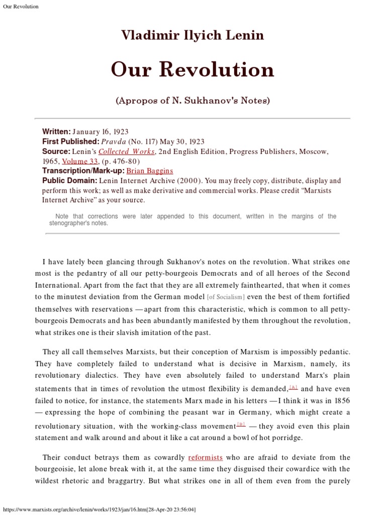 A Critique of Pedantic and Narrow-Minded Views of Revolution: Providing ...