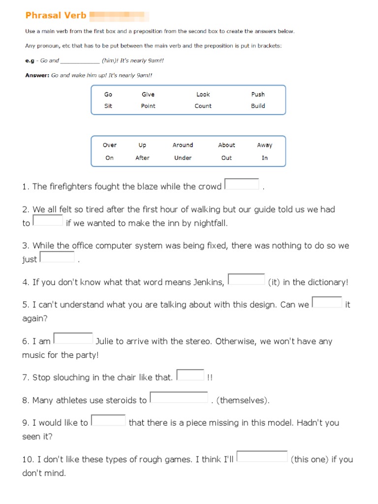 Fill-in-the-Blank English Exercises | PDF