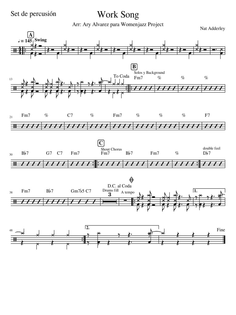 Work Song-Set - de - Percusión | PDF