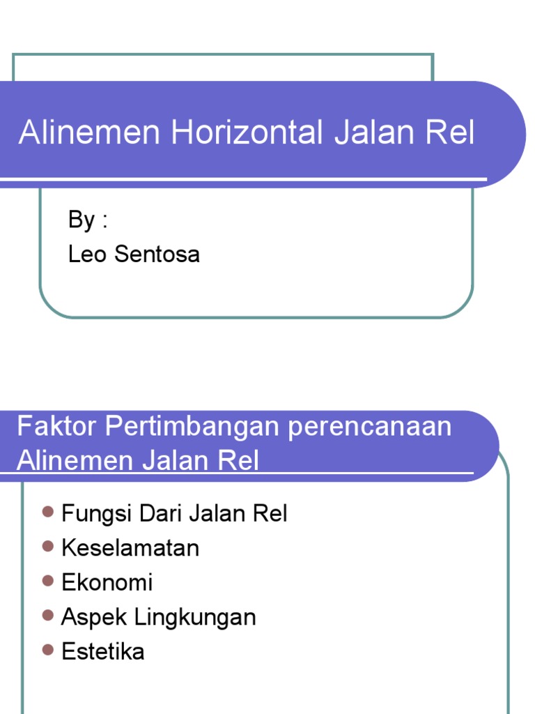 4 Alinemen Horizontal Jalan Rel | PDF | Teknologi & Rekayasa