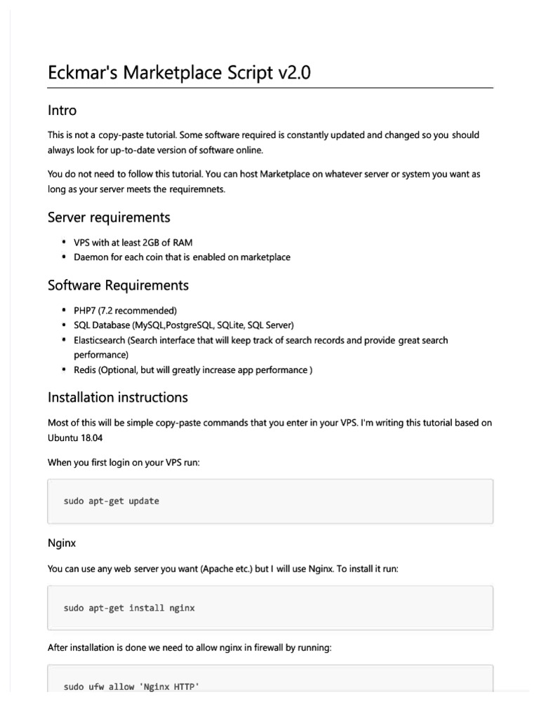 Eckmar Marketplace Script Setup Guide | PDF | Java Virtual Machine ...