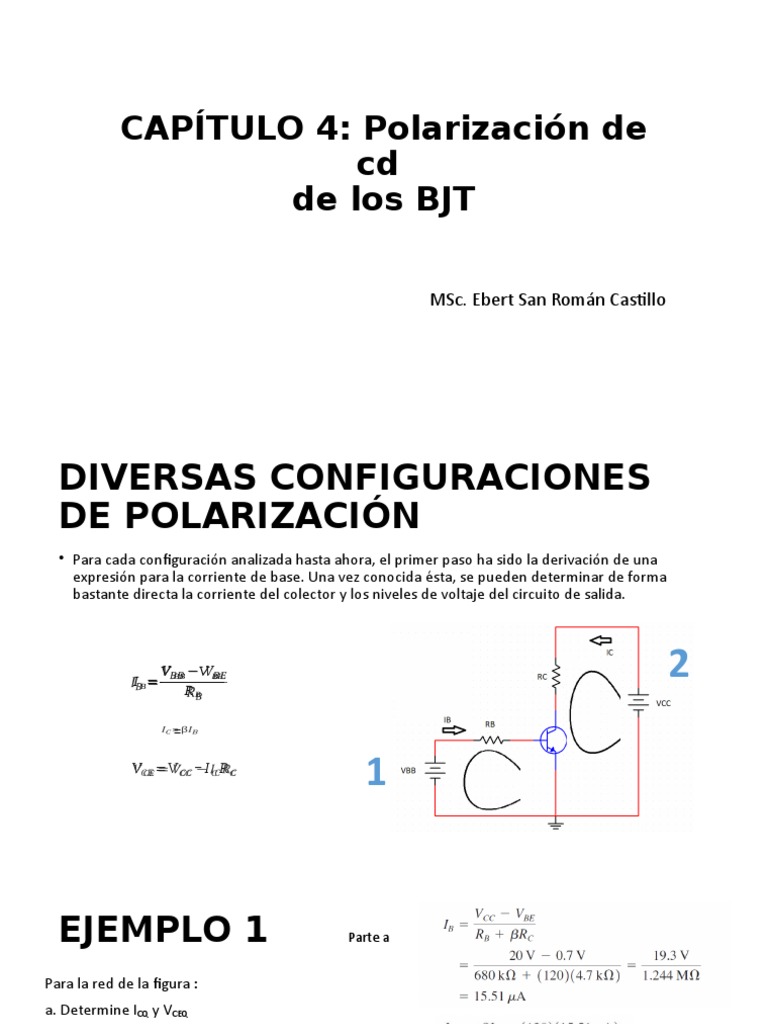 Polarizacion de Transistores BJT. CAPITULO 4 Parte 2 | PDF | Transistor | Transistor de unión ...