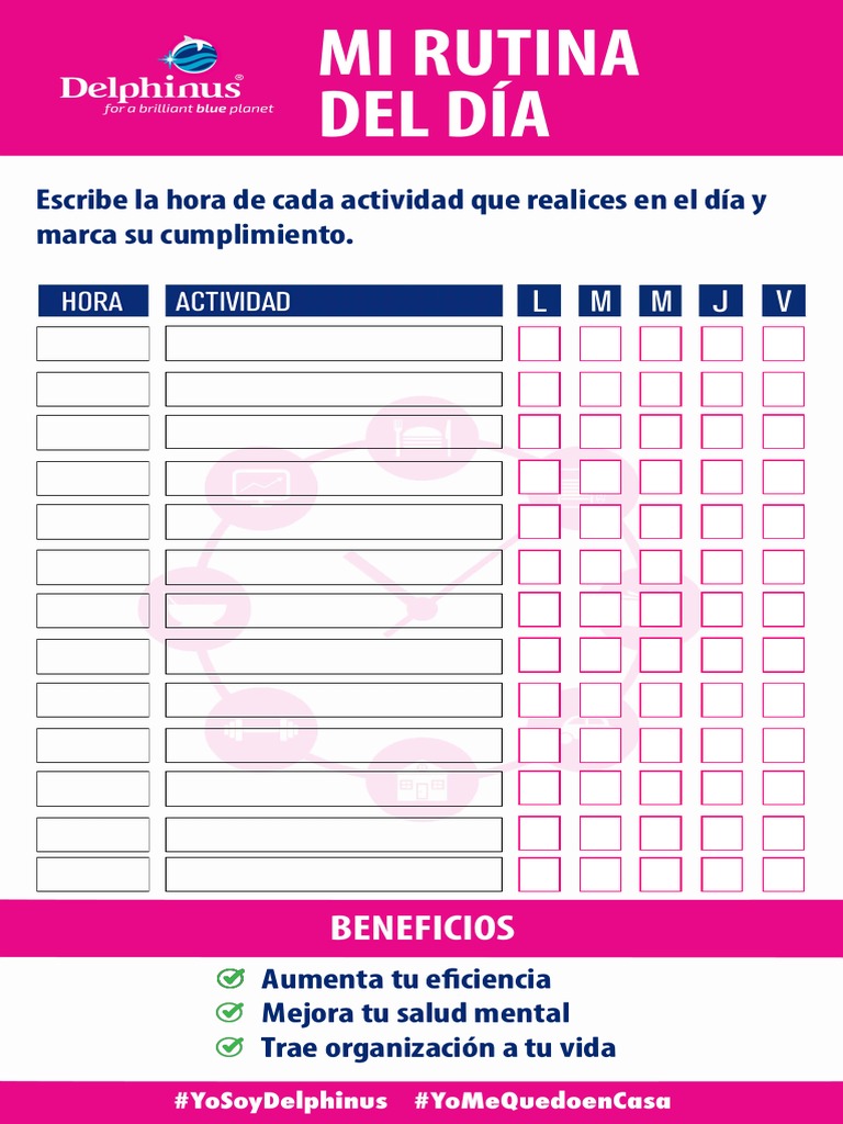 Plantilla MI RUTINA DIARIA PDF | PDF