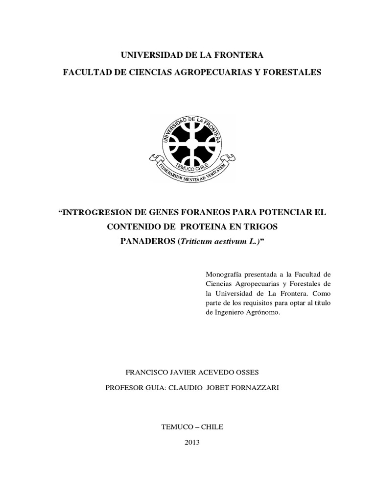 Retrocruzamiento | PDF | Cereales | Trigo