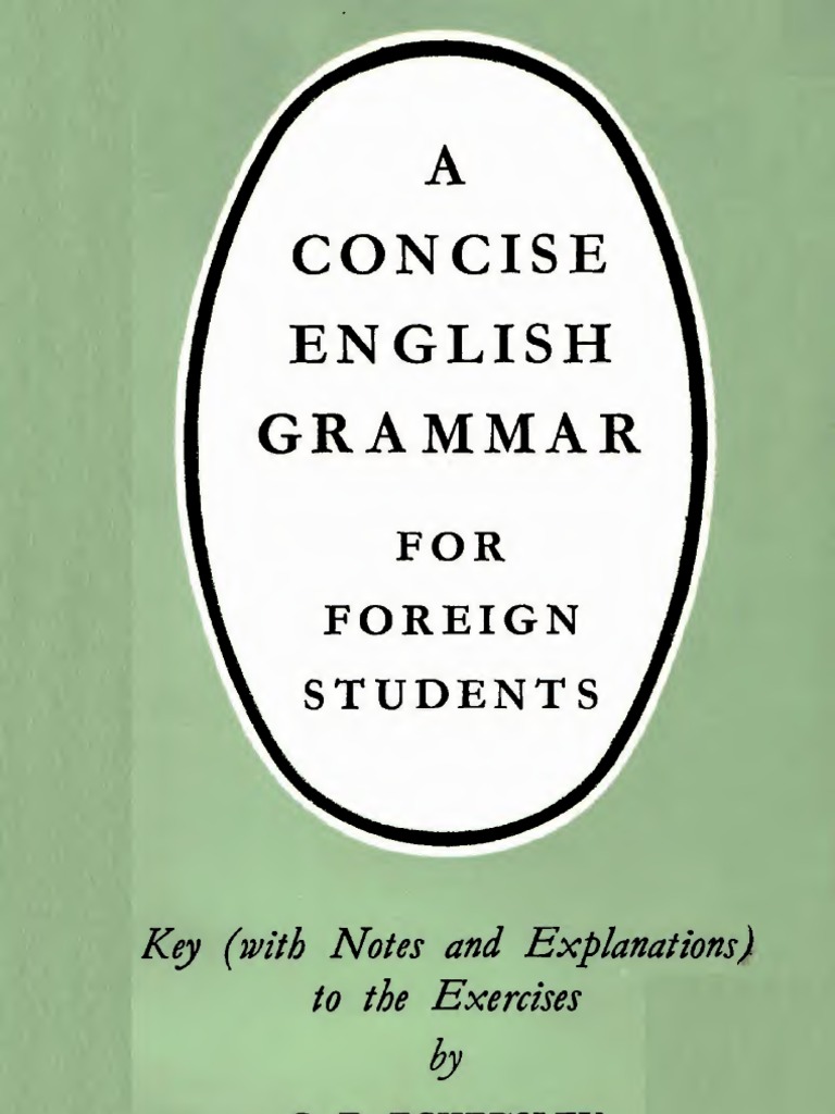 A Concise English Grammar Keys | PDF