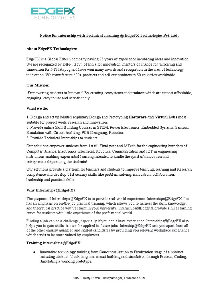 Internship@EdgeFX 2020 Proposal | PDF | Simulation | Engineering