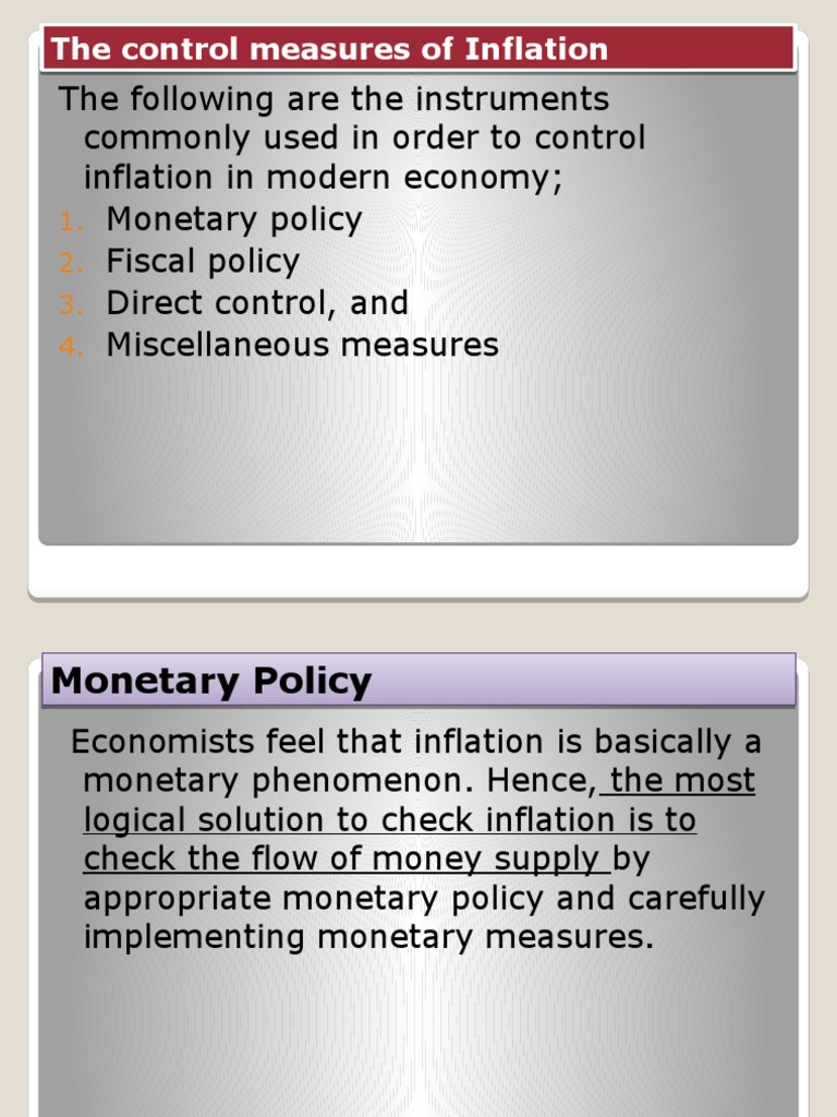Control Inflation | PDF | Monetary Policy | Inflation