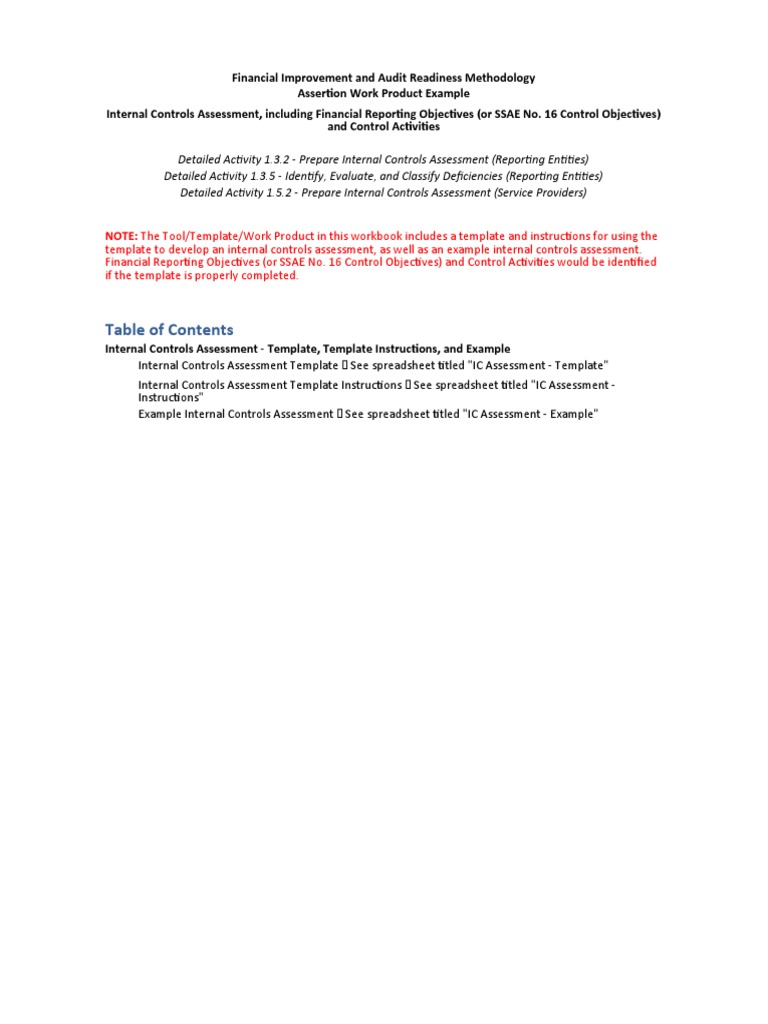 ICFR Template | Download Free PDF | Internal Control | Accounts Payable