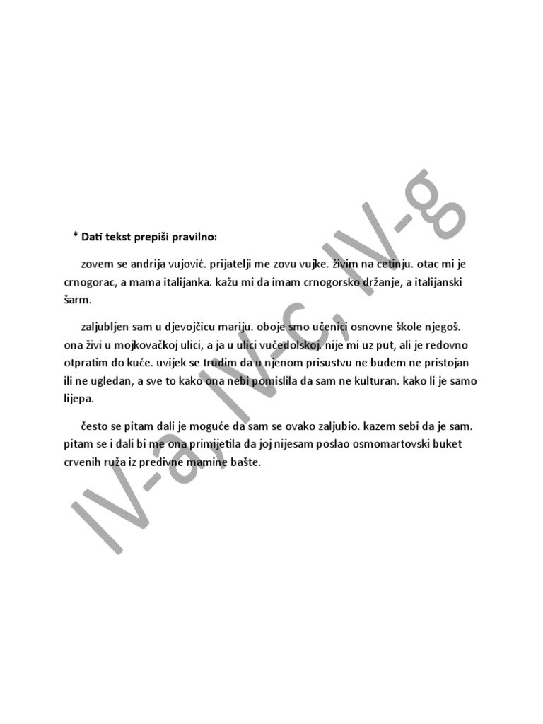 Ispravi Pogrešno Napisan Tekst | PDF