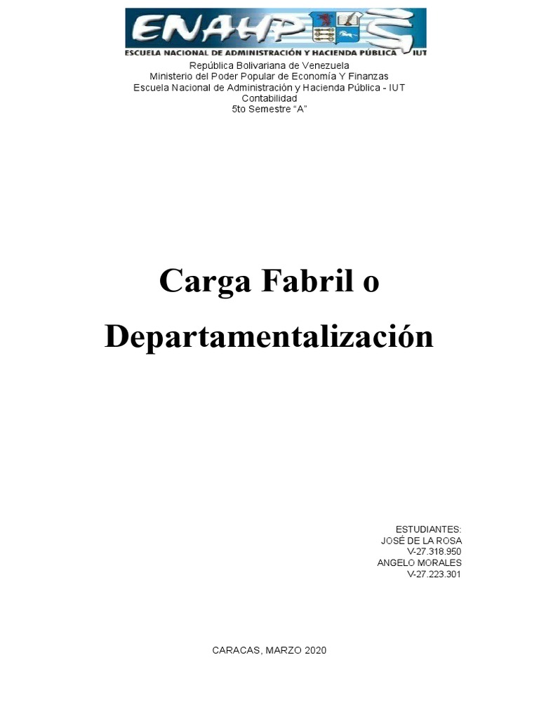 Carga Fabril en la Producción Industrial | PDF | Costo | Economias