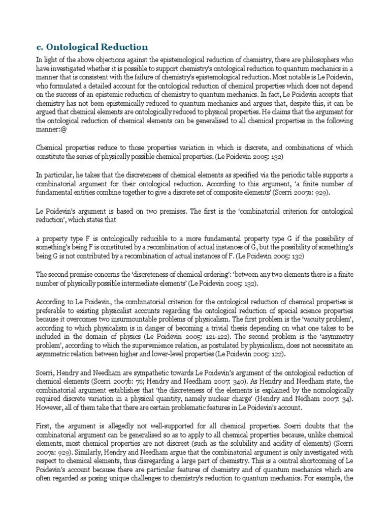 Chemistry 3 | PDF | Reductionism | Emergence