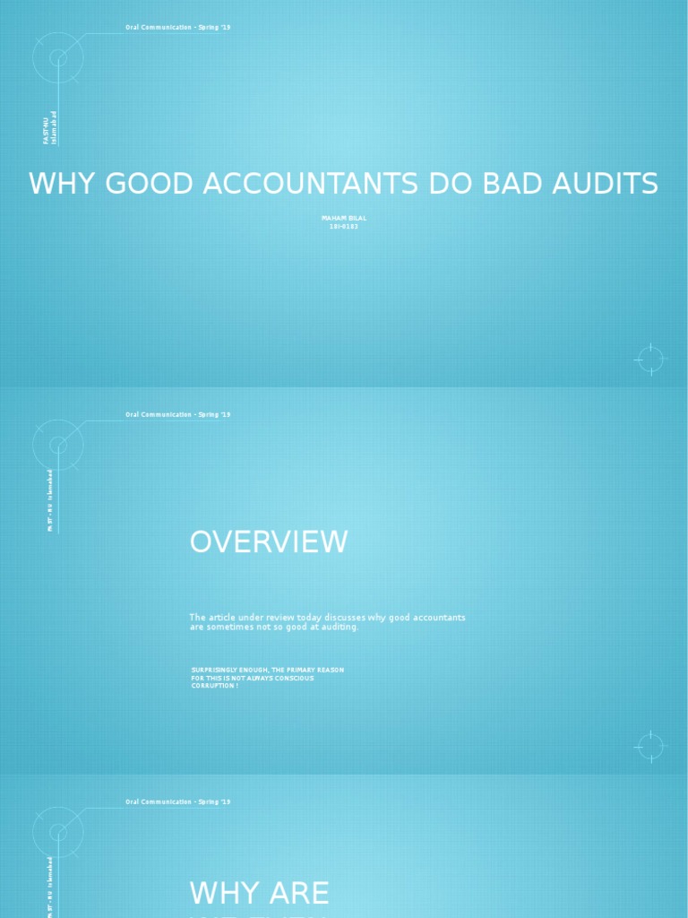 Why Good Accountatns Do Bad Audits | PDF | Audit | Accountant