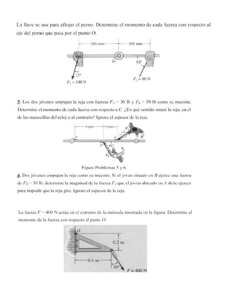 Ejercicios de Torque | PDF