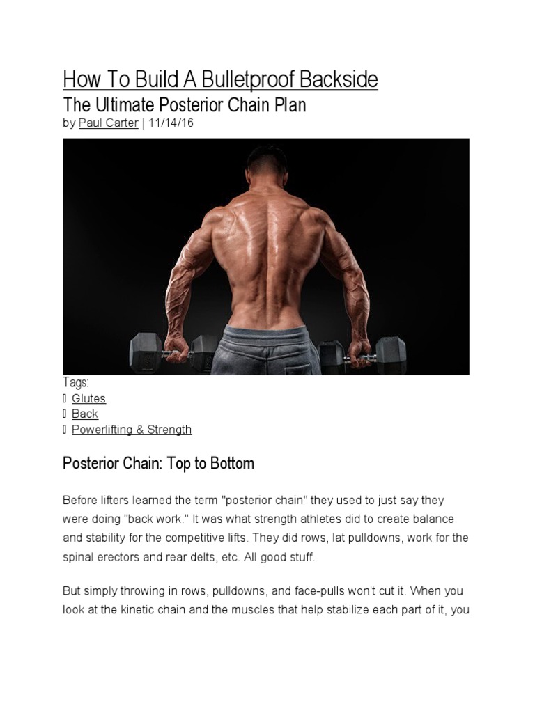 How To Build A Bulletproof Backside | PDF | Anatomical Terms Of Motion ...
