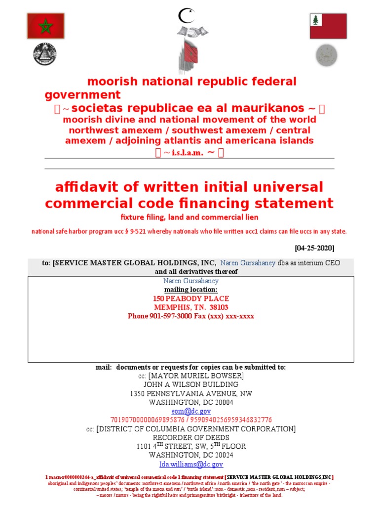MalikSERVICEMASTERGLOBALHOLDINGS, InCmacn-A006 - Affidavit of Universal ...