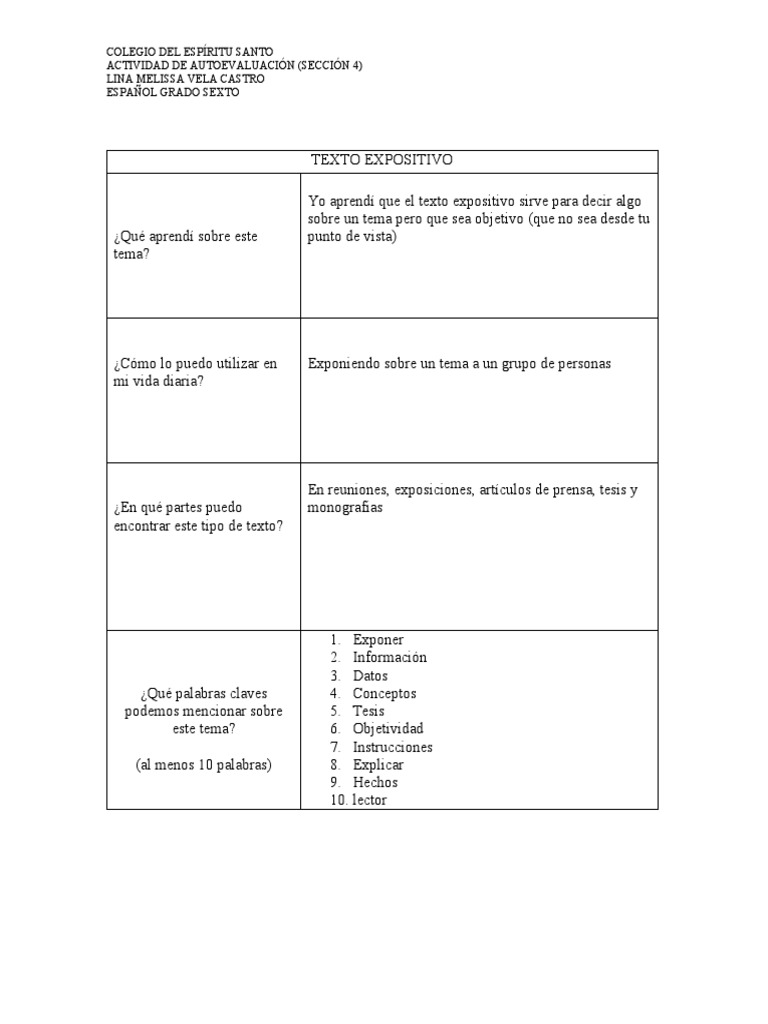 Tipos de Textos y su Uso en Español | PDF | Oración (Lingüística ...