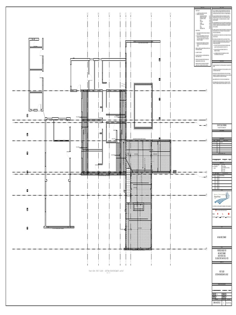 218140-100 RS-02 First Floor Reinforcement Layout | PDF | Concrete ...