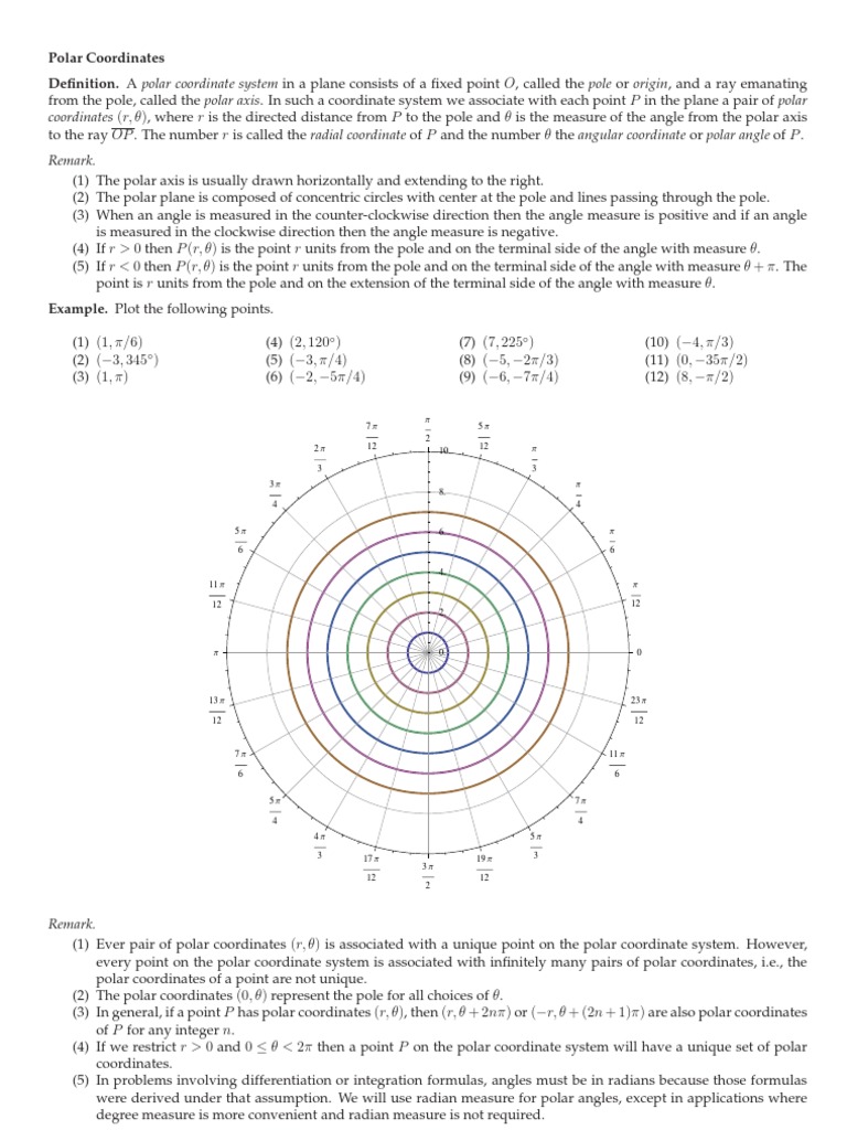 Polar System | Coordinate System | Line (Geometry)