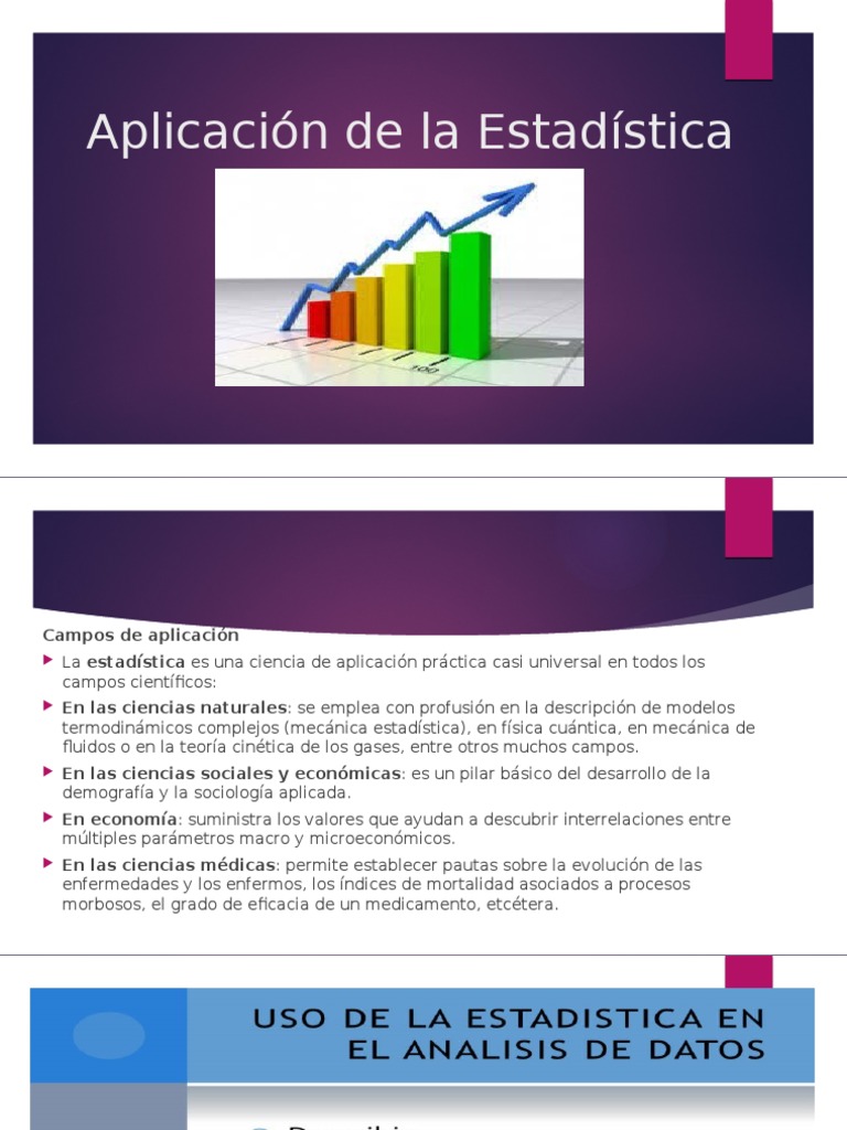 Aplicación De La Estadística Pdf Estadísticas Mecánica