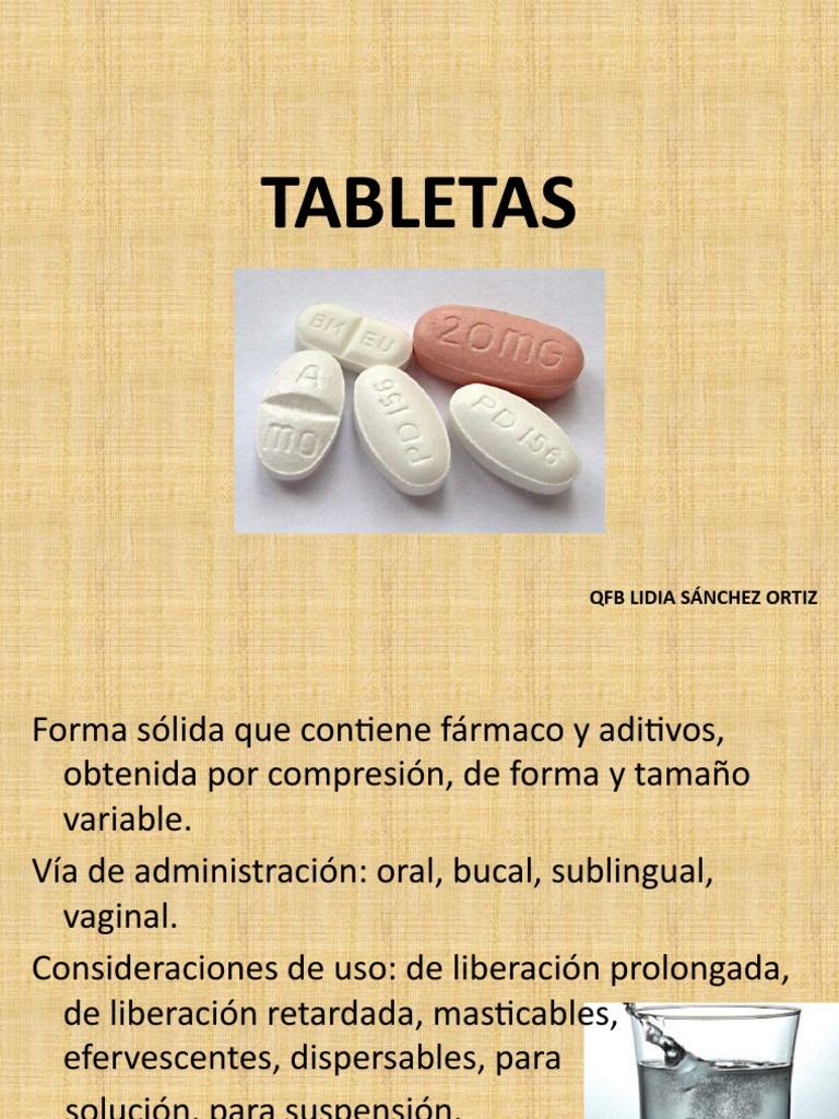 Tipos y características de tabletas farmacéuticas | PDF | Tableta ...