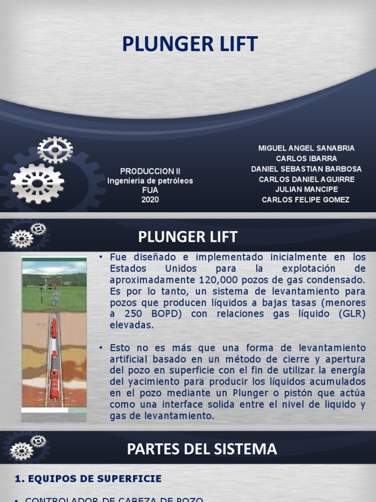 Plunger Lift - Final | PDF | Pistón | Gases