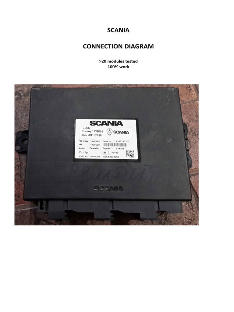 SCANIA CoordInator Pinout PDF | PDF